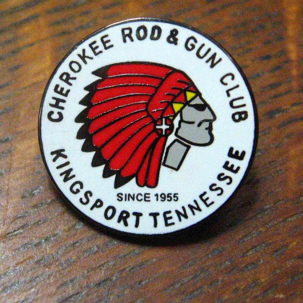 Cherokee Rod & Gun Club American Indian Lapel Pin - Gem